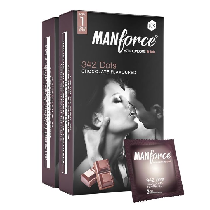 MANFORCE Chocolate flavor condom - 10 Pieces x Pack of 2 Condom (Set of 2 20 Sheets) | Daraz.com.bd