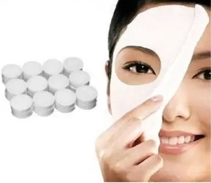 Facial Lotion Tissue Paper DIY Home Spa Coin Face M-ask (Pack of 50 ...