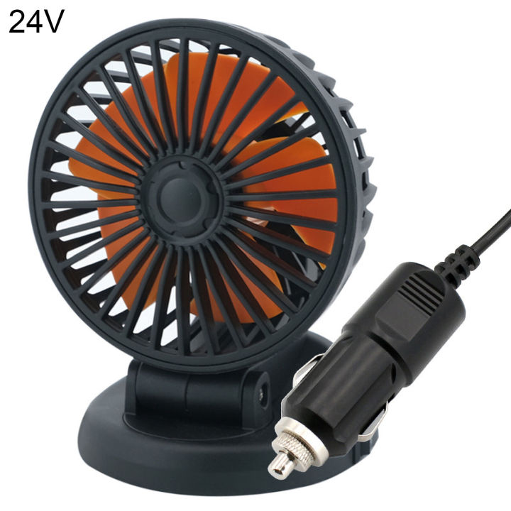 Car Fan 24V Car Cooling Fan Adjustable Angle Dashboard Cooler 5 Blades ...