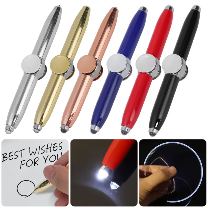 1/10Pcs Multifunctional Finger Rotate Luminous Gyro Pens Children's ...