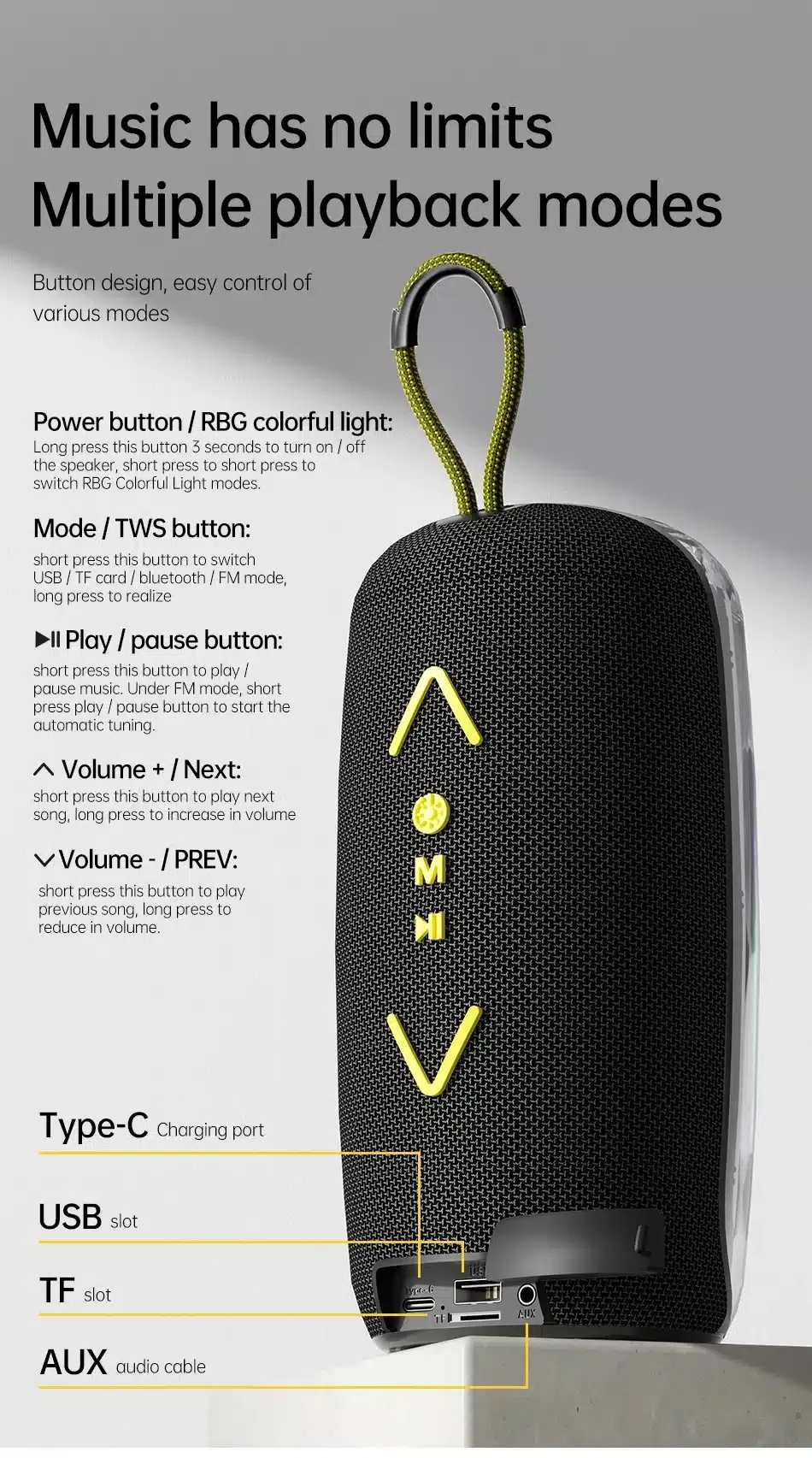 AWEI KA32 Waterproof Bluetooth Speaker Pairing Music Player Subwoofer ...
