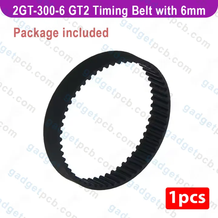 2GT-300-6 GT2 Timing Belt 300mm Width 6mm Synchronous Endless Closed ...