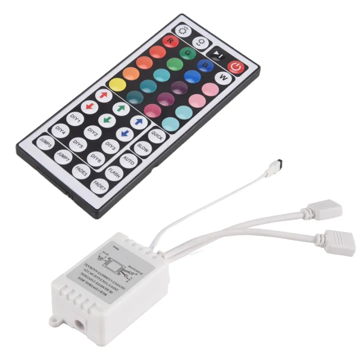 RGB LED Controller+44 Keys Remote Control RGB Control Box IR Light ...