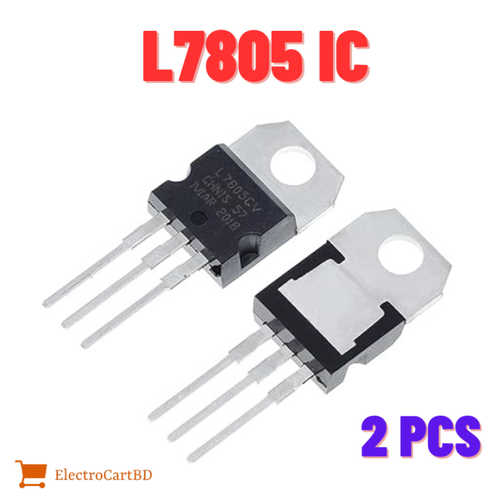 2PCS- A Class LM7805 L7805CV 5V 1.5A Voltage Regulator IC 3 Pin Package Fixed 5V Positive ...