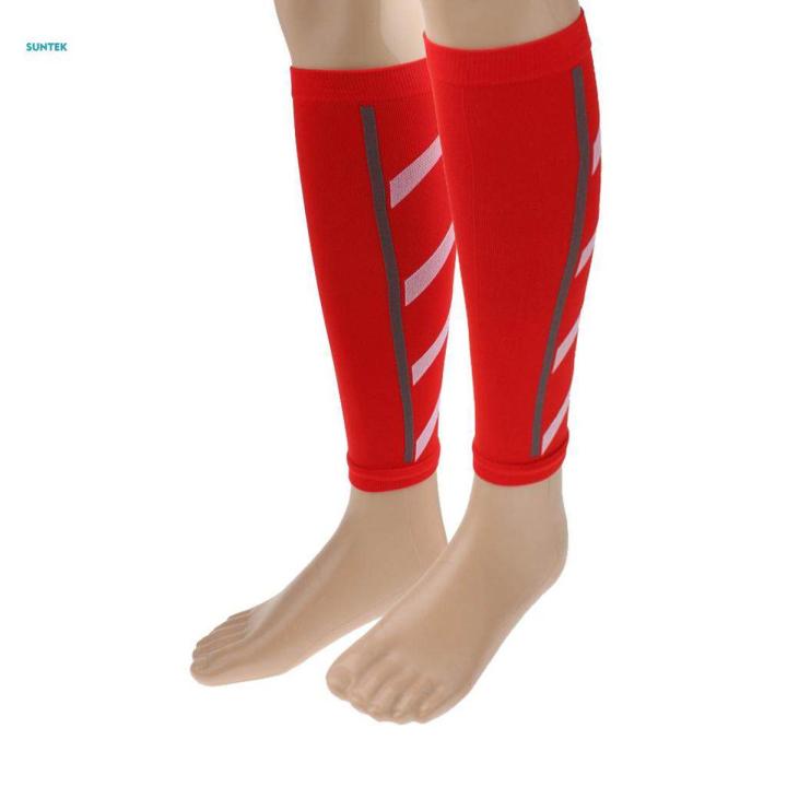 Running Shin Splints Leg Calf Compression Sleeves - Red | Daraz.com.bd