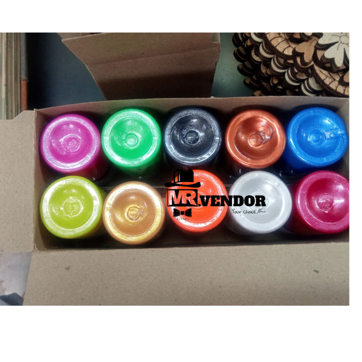 Acramin metealic Ready Colours For Fabric Painting 10 Colour Set ...
