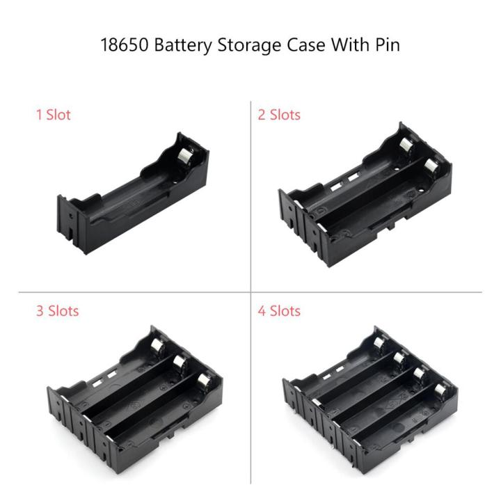 ABS 18650 Battery Holder Storage Box Case 1 2 3 4 Slot Batteries ...