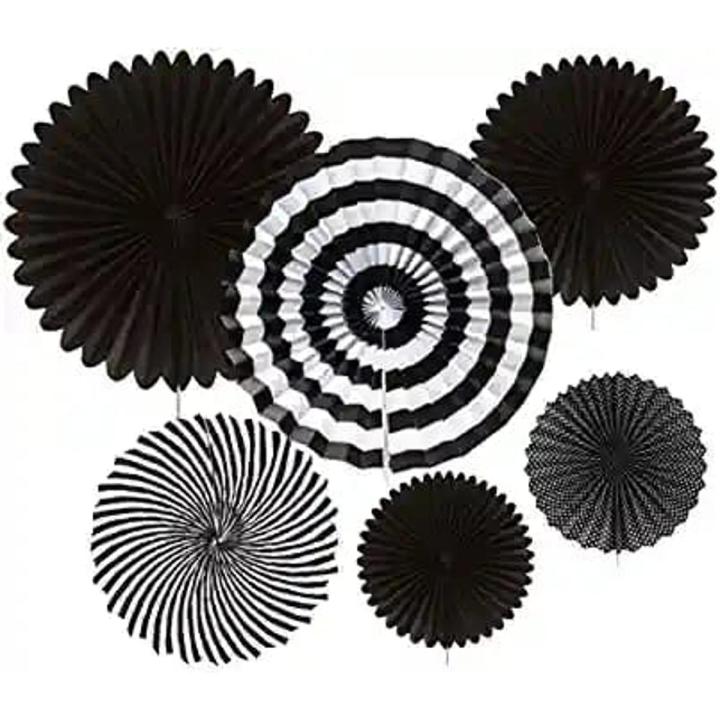 China Round Fan 6 In 1 Paper Rosette For Party Decoration - Birthday ...