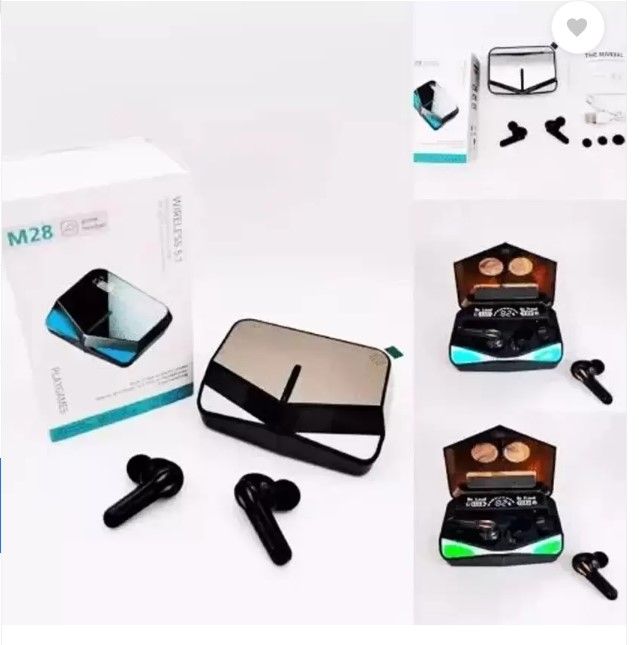 Earbuds M28 Gaming TWS Bluetooth Headset (Black, True Wireless) by s ...