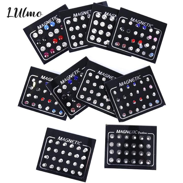 Neutral Stainless Steel Round 24pcs/set Crystal Round Stud Shaped ...