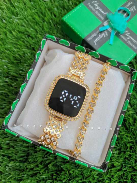Elegant Luxury Touch Screen Ladies Watch With Bracelet | Daraz.com.bd