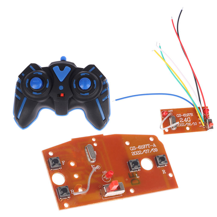 4CH RC Car Remote Control Circuit PCB Transmitter and Receiver Board parts with Antenna Radio ...