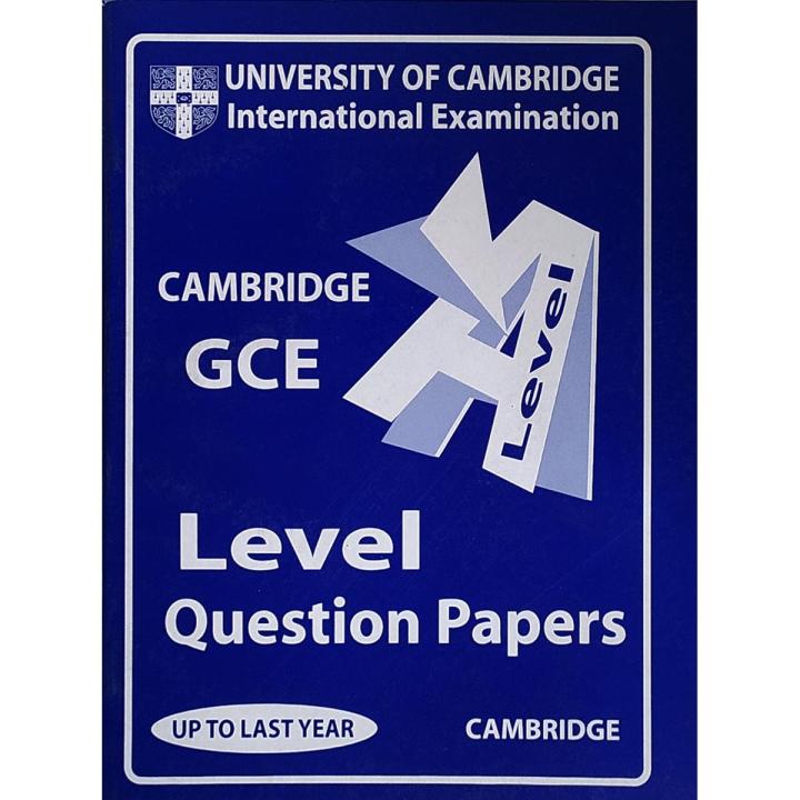 Cambridge A Level GCE Chemistry (Paper - 2) Year Wise Question Paper ...