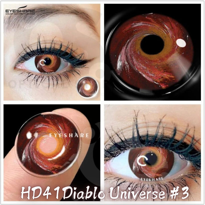 New HD41 Diablo Universe #3/Vortex Red Cosplay Color contact lens with ...