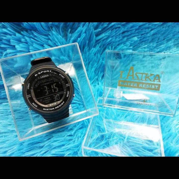 NEW LASIKA W-F110 Water Resistance/ Waterproof Silicon Digital Watch ...