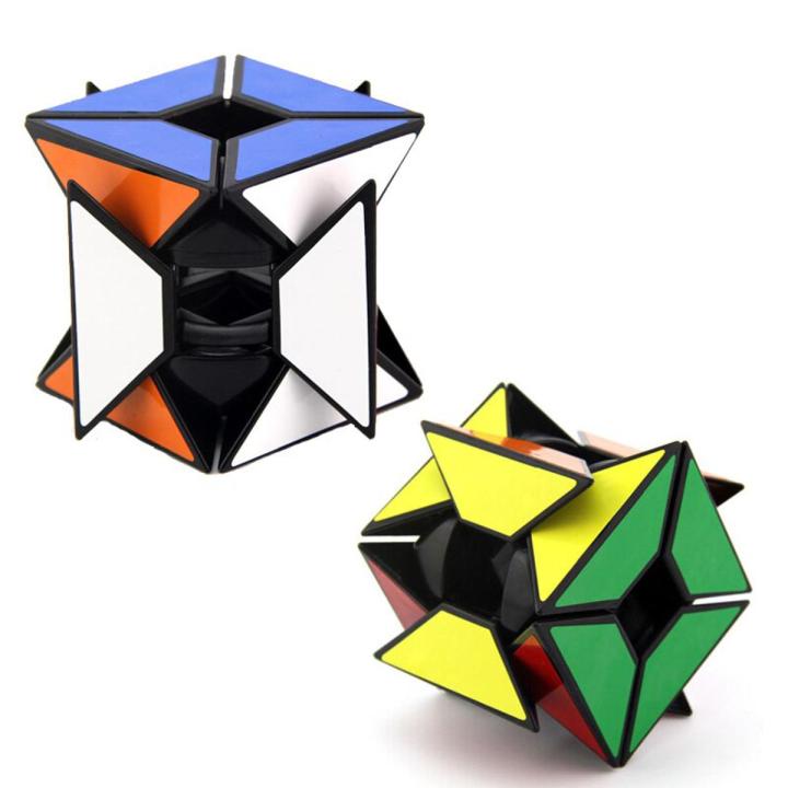 【happy one】Lanlan Hollow Slant Magic Cube Puzzle Black Edges Void Cube 3x3x3 Edge Only Void Cube ...