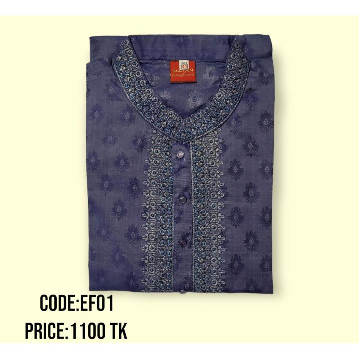 Cotton Semi-Long Panjabi for Men Comfortable Cotton Panjabi - Panjabi ...