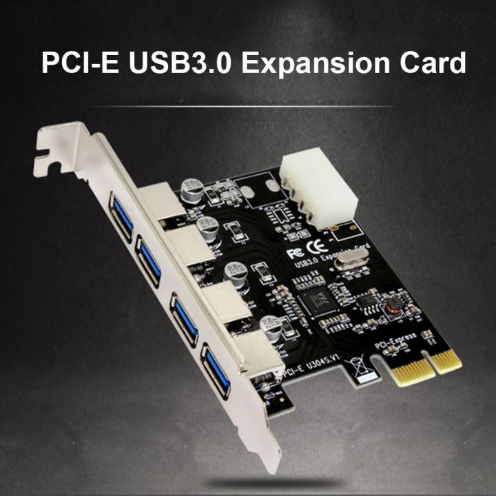 PCI-e to USB Expansion Card 4 Port USB 3.0 PCI Express Card USB PCI-E PCIE Adapter Converter for ...
