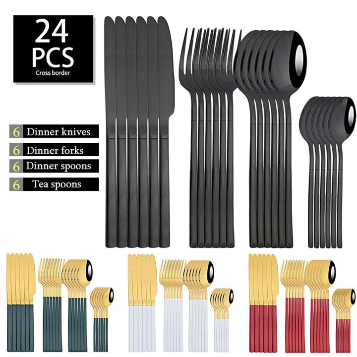 Spoon cutlery set cutlery set cutlery set knives and forks 24 pieces ...