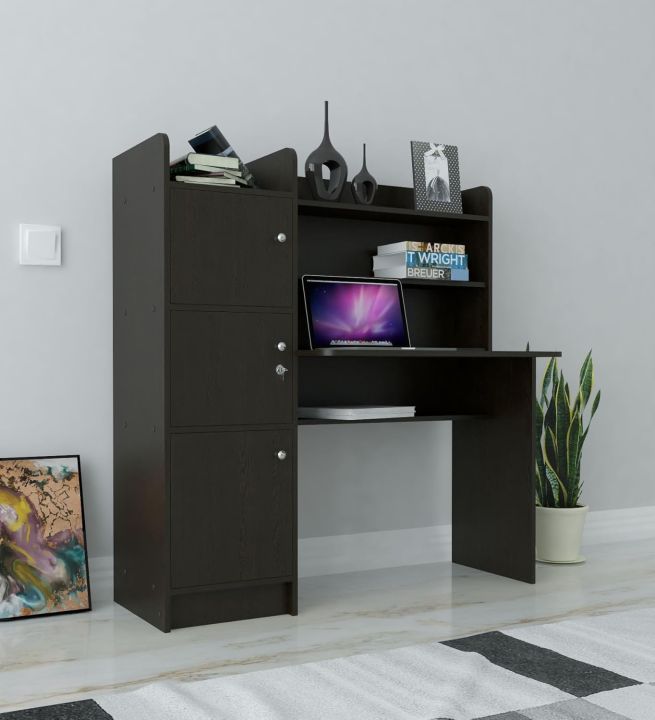 RK 3 Door Engineered Wood Office Table, Multi-Purpose Study Table ...