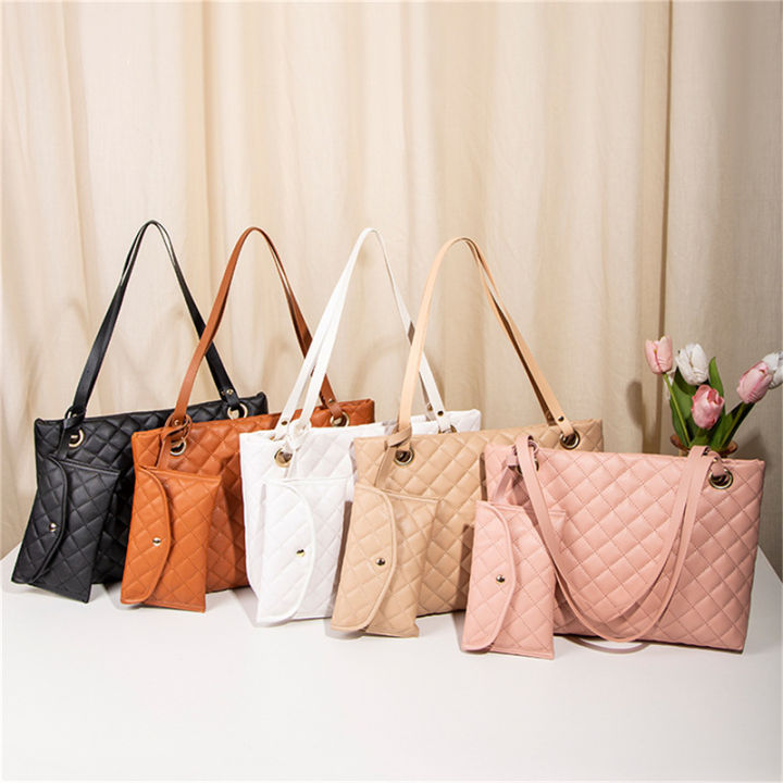 2piece/set Fashion Pu Leather Women Handbags Casual Large Capacity Tote ...