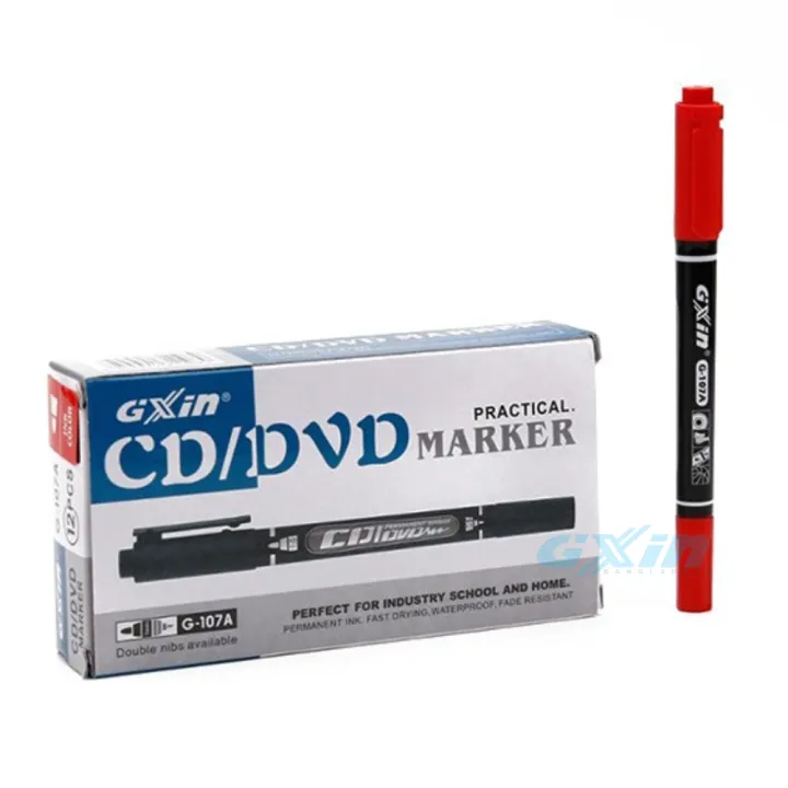 GXin G-107A double head twin tip permanent marker CD/DVD oil-based ...