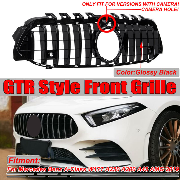 Front Bumper Grille for Benz A Class W177 A200 A250 A35 AMG GT Grill ...