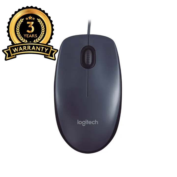 Logitech M90 Wired USB Mouse, 1000 DPI Optical Tracking, Ambidextrous ...