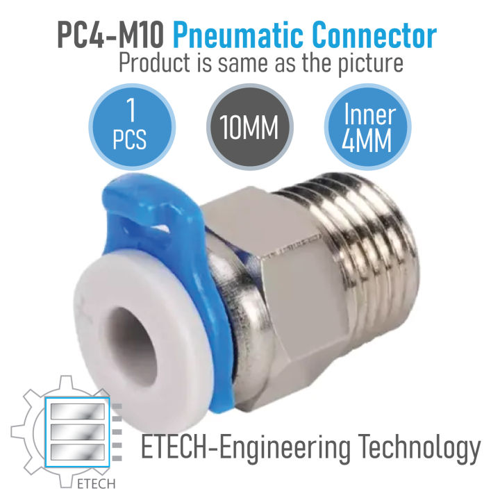 PC4-M10 Male Straight Pneumatic Push in Quick Fitting Connector with ...