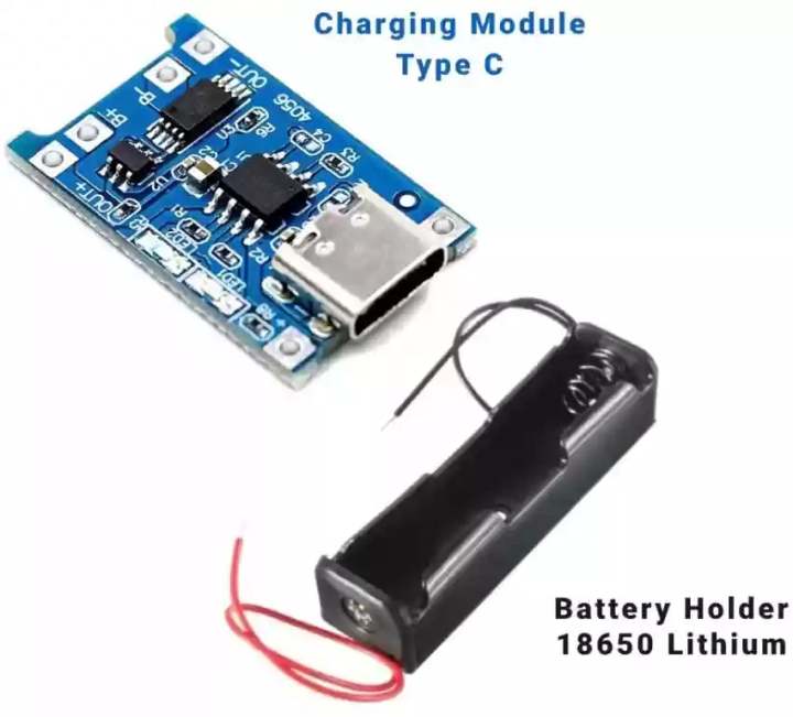 Combo Pack 18650 Battery Cell Charger 3.7V Battery Charger TP4056 ...