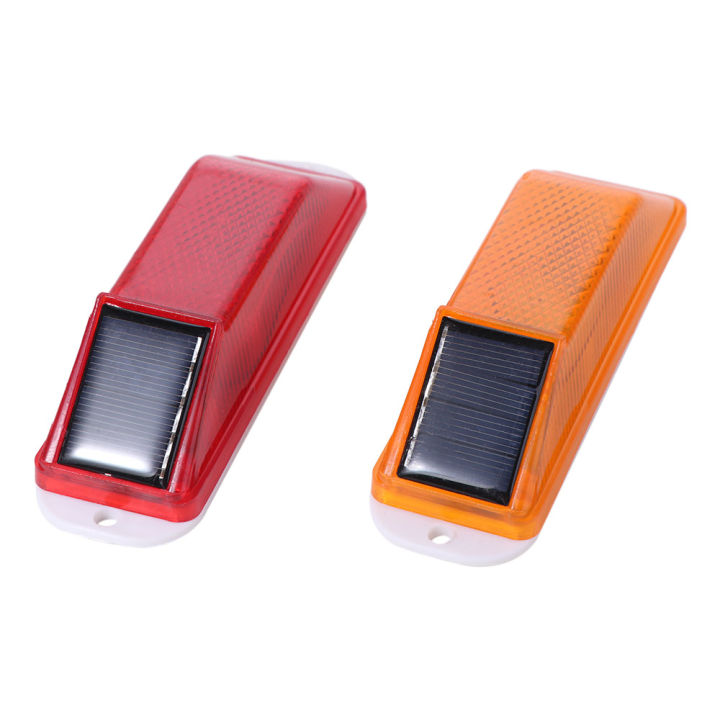 2pcs Widely Use Solar Powered Car Side Marker Light Rechargeable Double ...