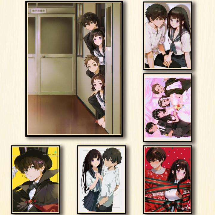 49 Designs Anime Hyouka Whitepaper Poster Chitanda Eru Oreki Houtarou ...