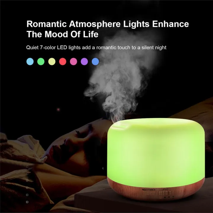 Electric Aroma Diffuser Humidifier 300ML Ultrasonic Cool Mist Maker LED ...