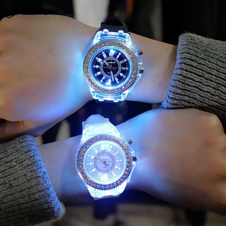 Girls Boy Flash Luminous Watch / Personalized Rhinestone LED Watch ...