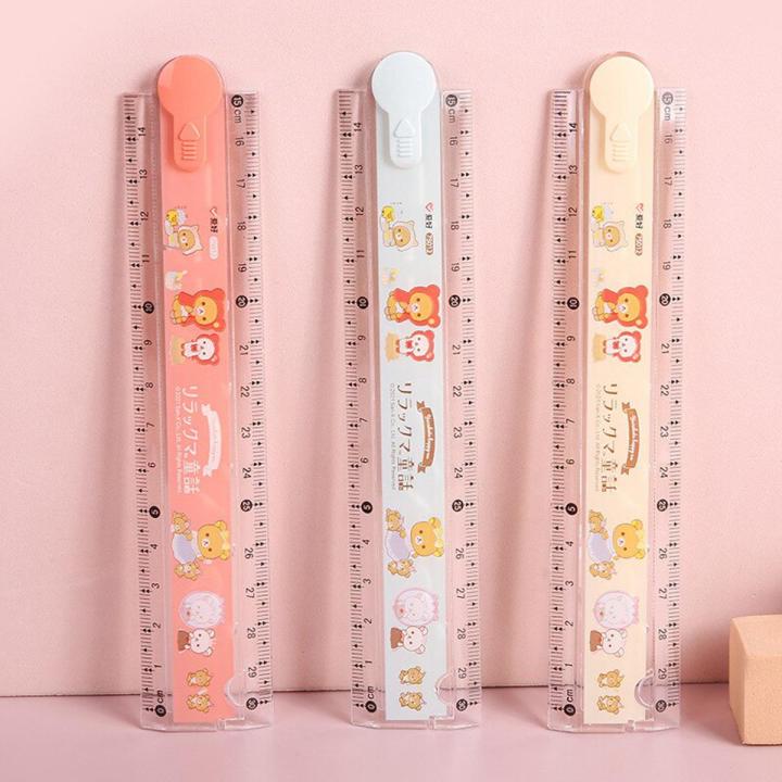 2pcs/pack Kawaii Bear Straight Rulers Cute Folding Measuring Tool ...