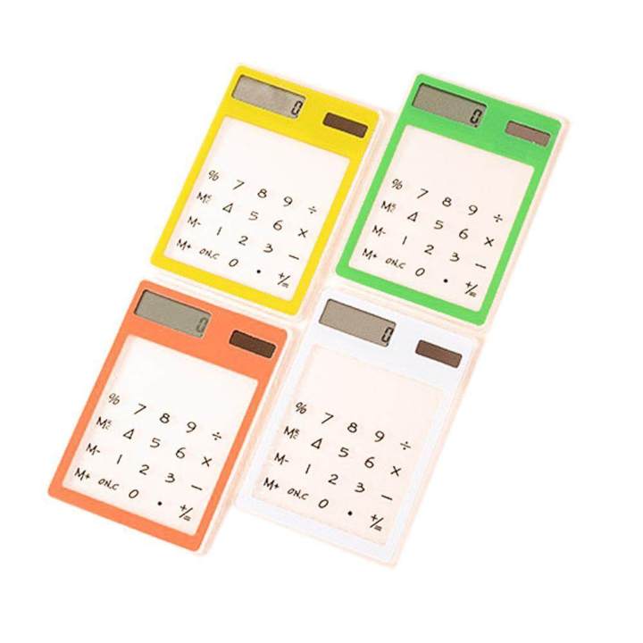 Ultra Slim Solar Touch Screen LCD 8 Digit Elektronische Transparent ...