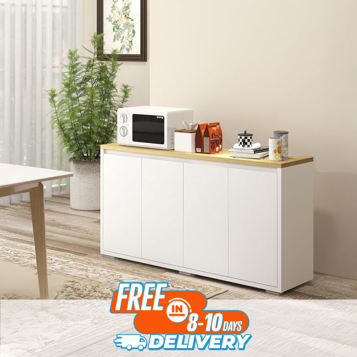 Sideboard Buffet Cabinet with 4 Doors, Storage Cabinet with Doors and ...