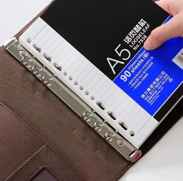 A5 PU Leather Notebook Binder Refillable 6 Ring Budget Binder | Daraz ...