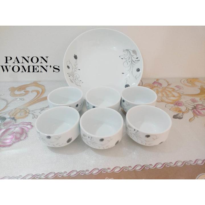 Exclusive 7 Pcs Porcelain Snack Bowl Set. Ceramic Firni bati Set , Soup ...