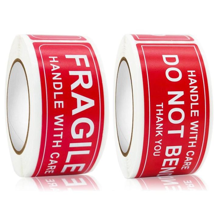 250pcs Fragile Stickers Roll Fragile or Bend Handle with Care 2.5cm*7cm ...