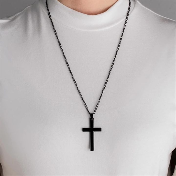 Fashionable Cross New Stainless Steel Necklace For Men | Daraz.com.bd
