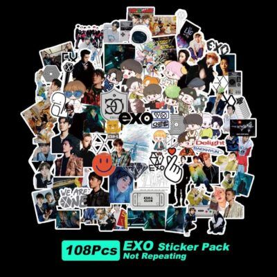 108Pcs/Set K-POP EXO Stickers | Daraz.com.bd
