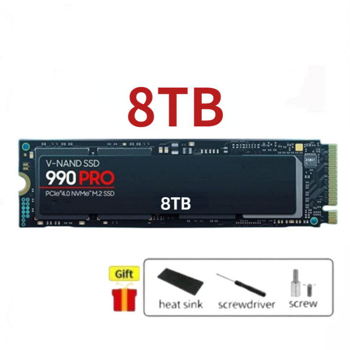 Newest M.2 2280 990 PRO 8TB 4TB 2TB 1TB SSD Internal Solid State Drive PCIe Gen 4.0 x 4 Hard ...