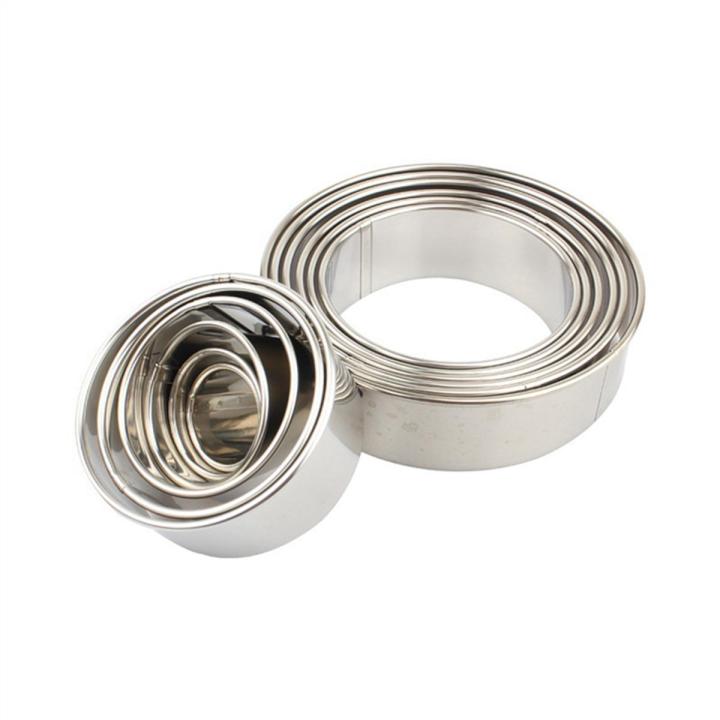 Cookie Biscuit Cutter Set, Round Stainless Steel Pastry Rings 60 Pieces ...