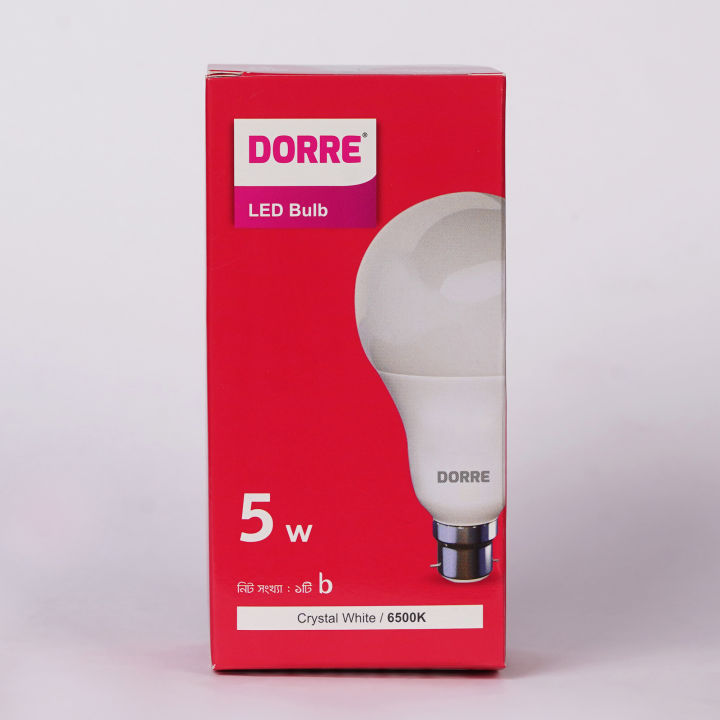 DORRE LED Bulb 5w B22(Pin)/E27(Patch) | Daraz.com.bd