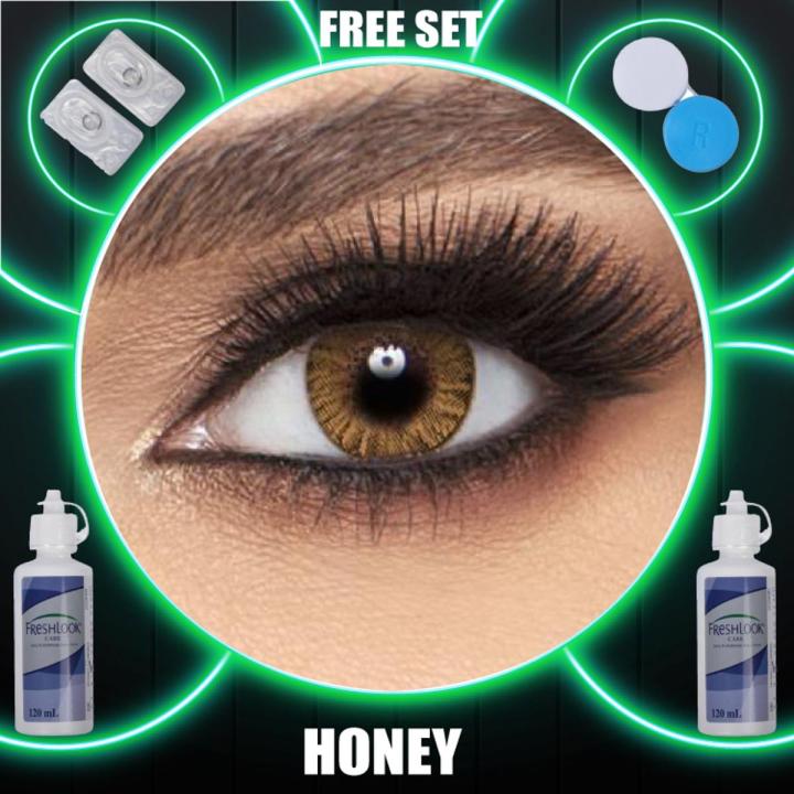 Eye Contact Lens Color Blends Honey - One Set | Daraz.com.bd