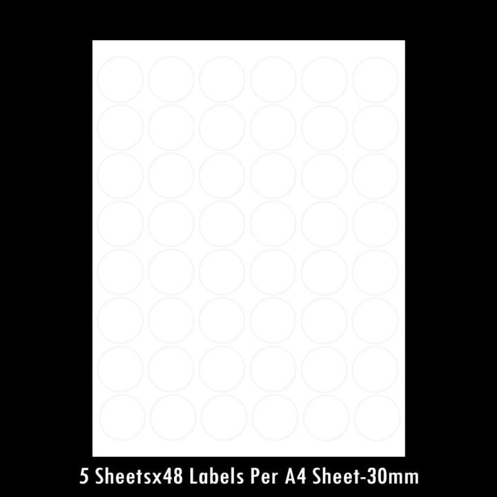 Round Self Adhesive Stickers Self Adhesive Sticky Circular White ...