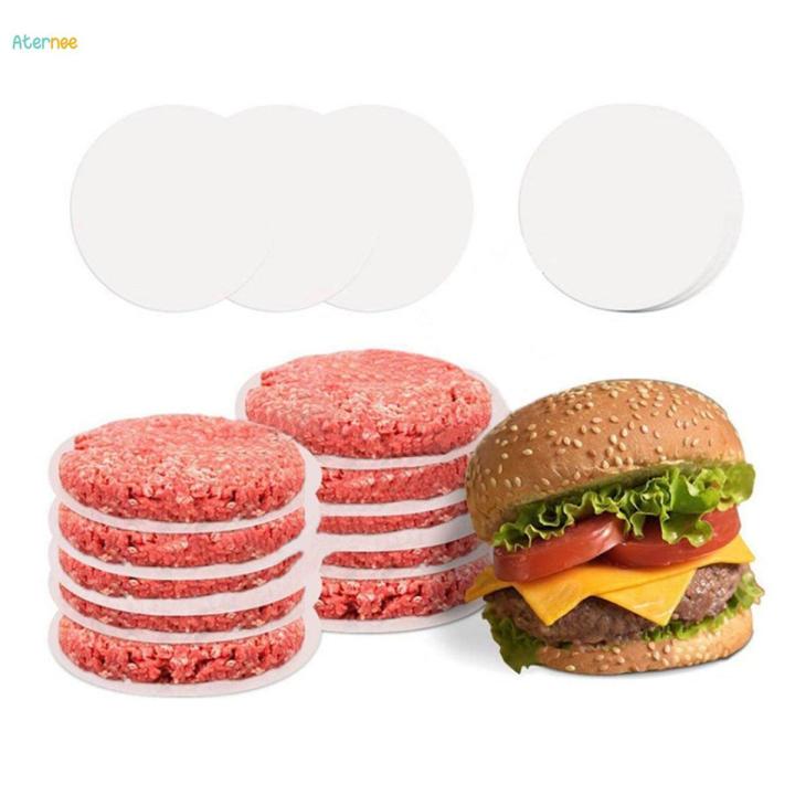 100 Pieces Hamburger Paper Parchment Paper Burger Sheets Liner Round ...