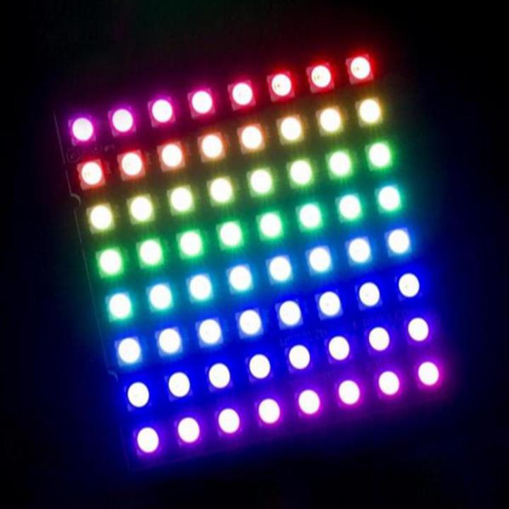 WS2812 Rainbow LED 5050 RGB 8x8 4Bit 16Bit 25Bit 64Bit Rainbow LED ...