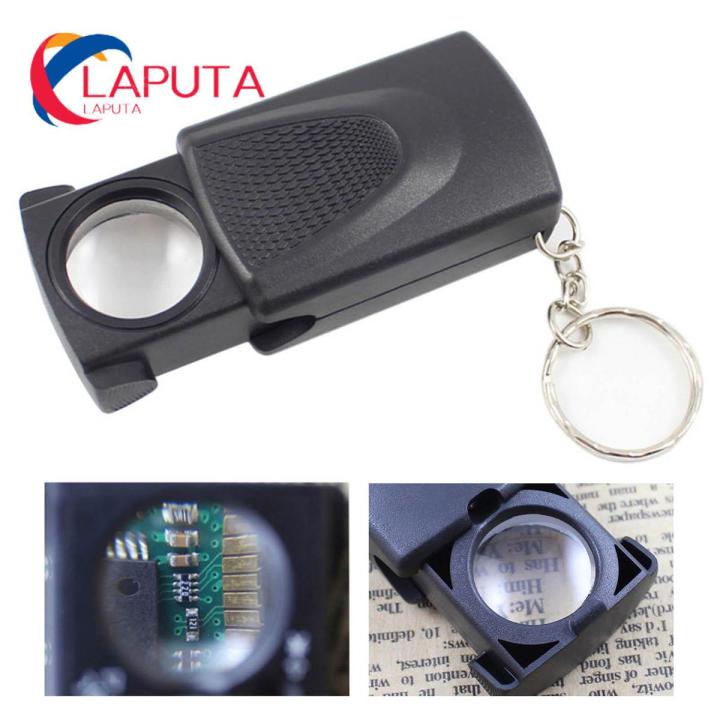 Folding Magnifying Glass Acrylic Lens Jewelry Diamond Identification ...